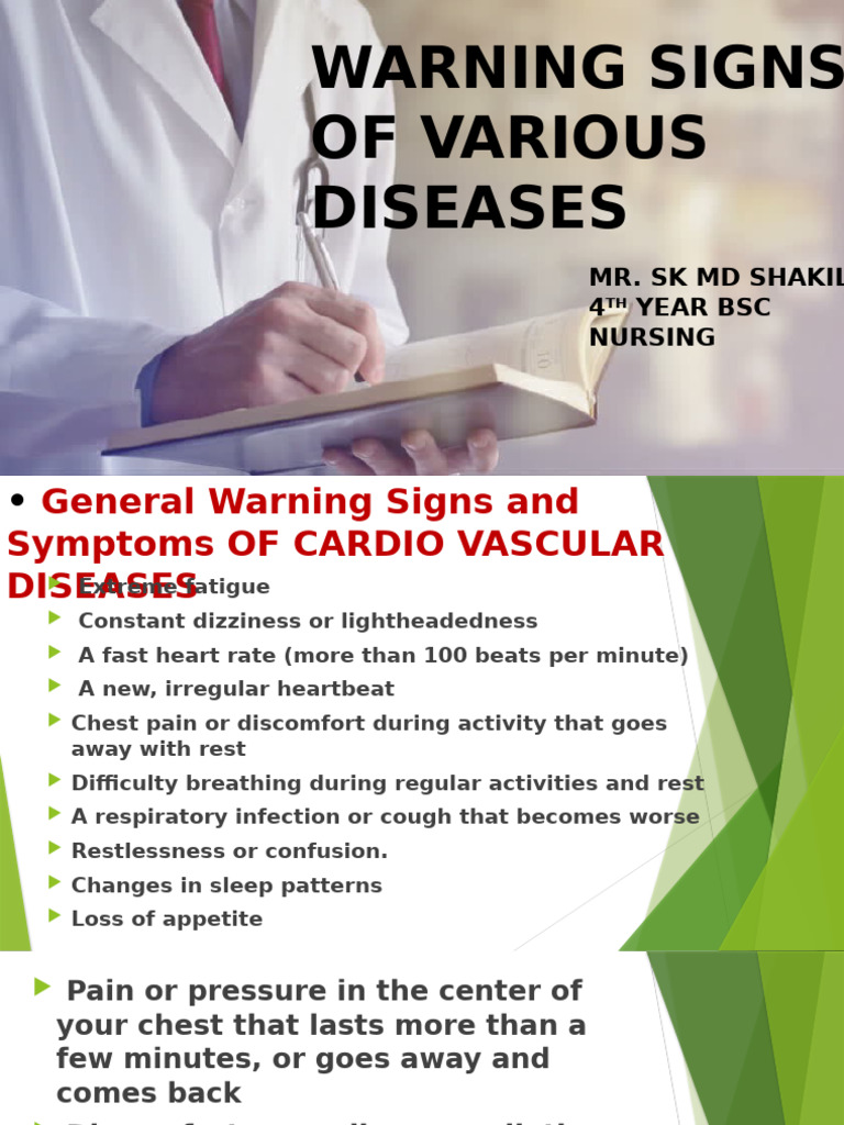Warning Signs of Common Diseases | PDF | Cough | Thorax