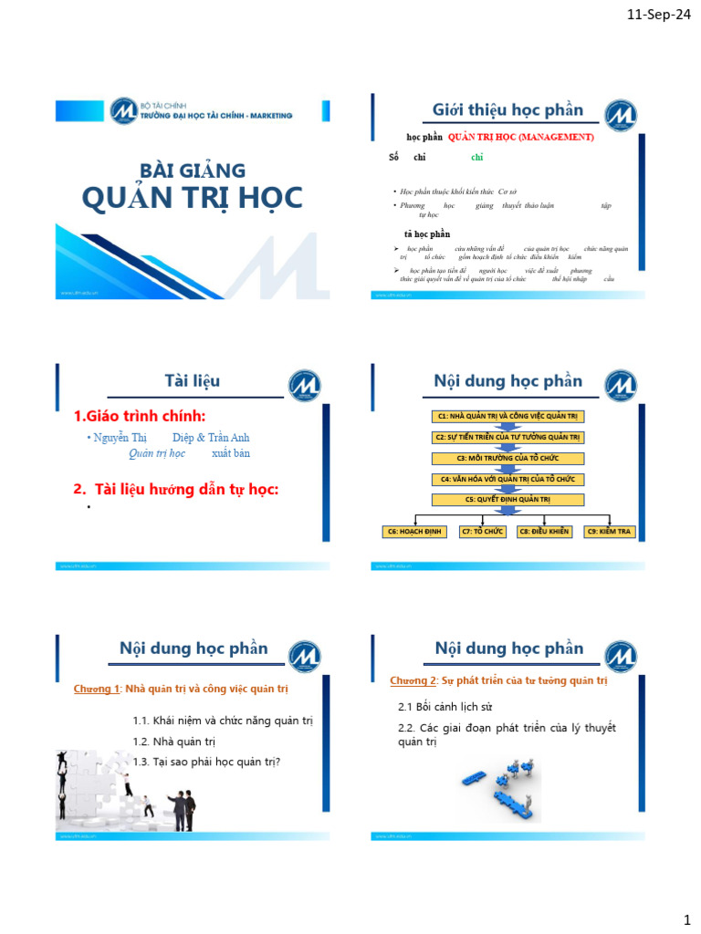 UFM - QTH - CHƯƠNG 0 - GIỚI THIỆU | PDF