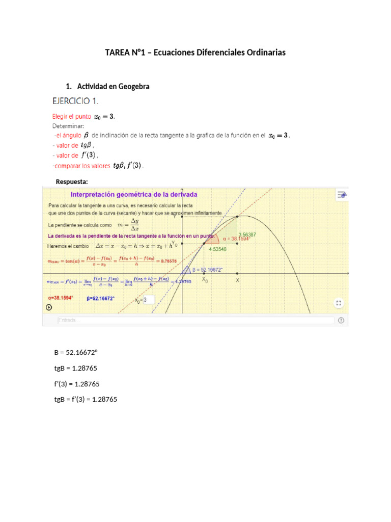 Tarea N°1 - Edo | PDF