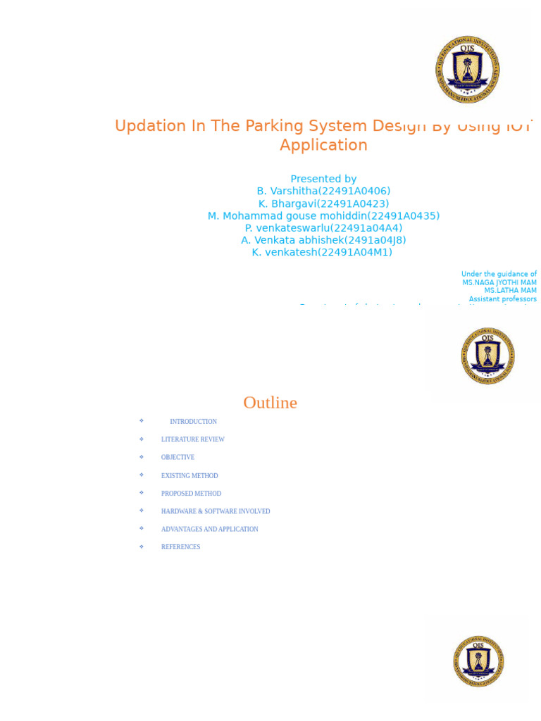 Presentation 3 | PDF | Parking | Internet Of Things