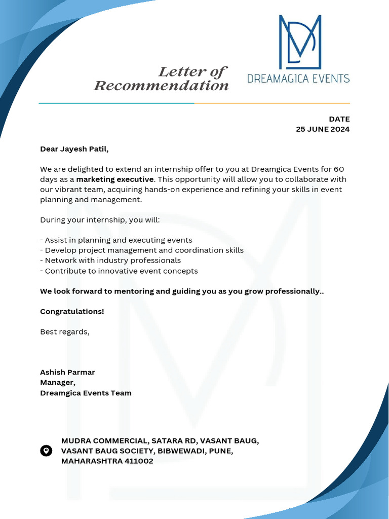 Jayesh Sip Offer Letter | PDF