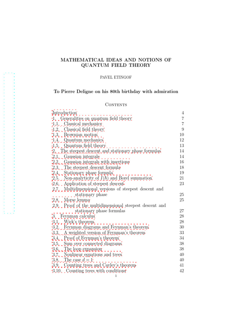 Mathematical Methods of QFT | PDF | Quantum Field Theory | Quantum Mechanics