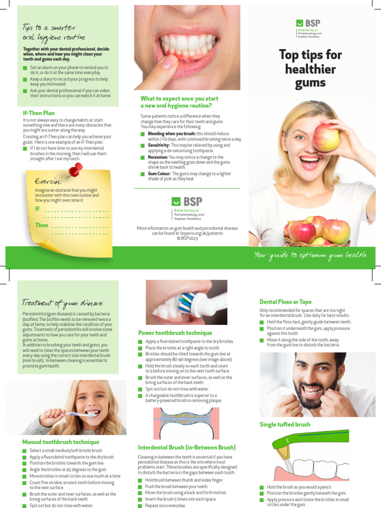 Oral Hygiene Leaflet V4-Final Vanessa | PDF | Toothbrush | Oral Hygiene