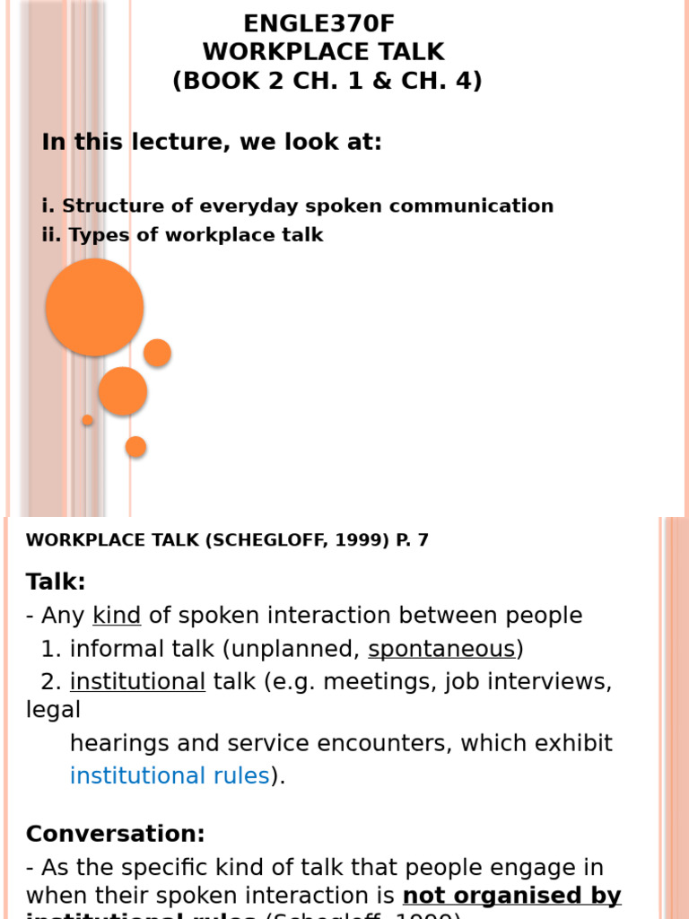 Understanding Workplace Communication | PDF | Conversation | Human ...