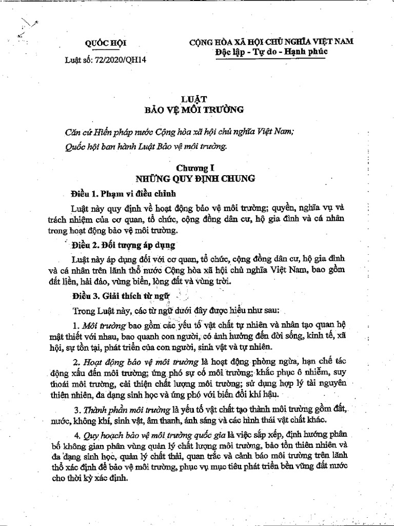 Luật BVMT 2020 | PDF