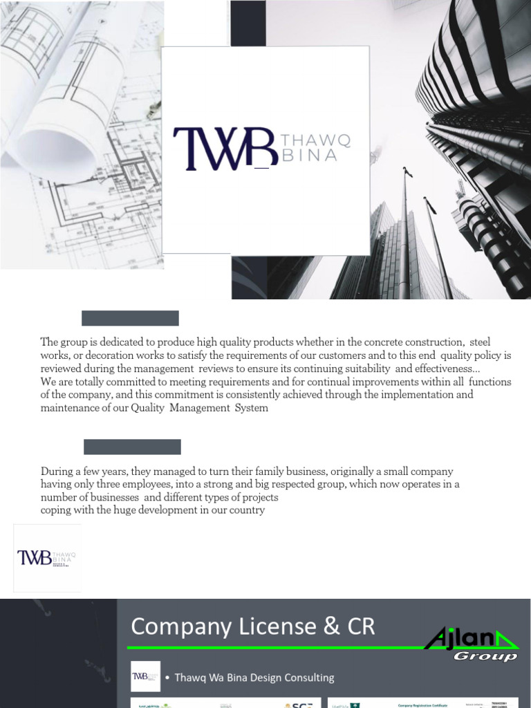 Thawq Wa Bina Company Overview | PDF