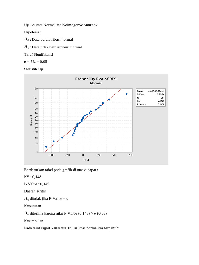 Uji Asumsi Normalitas | PDF