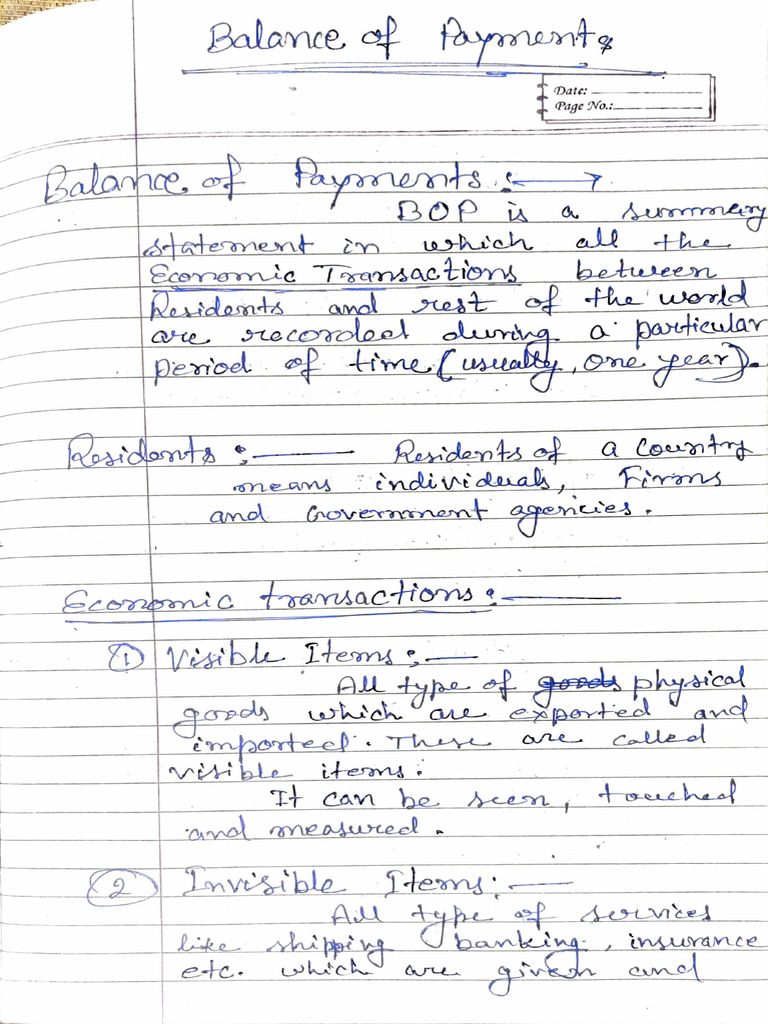 Balance of Payment | PDF | International Finance | Foreign Exchange Market
