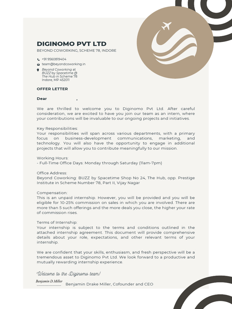 Diginomo Offer Letter | PDF