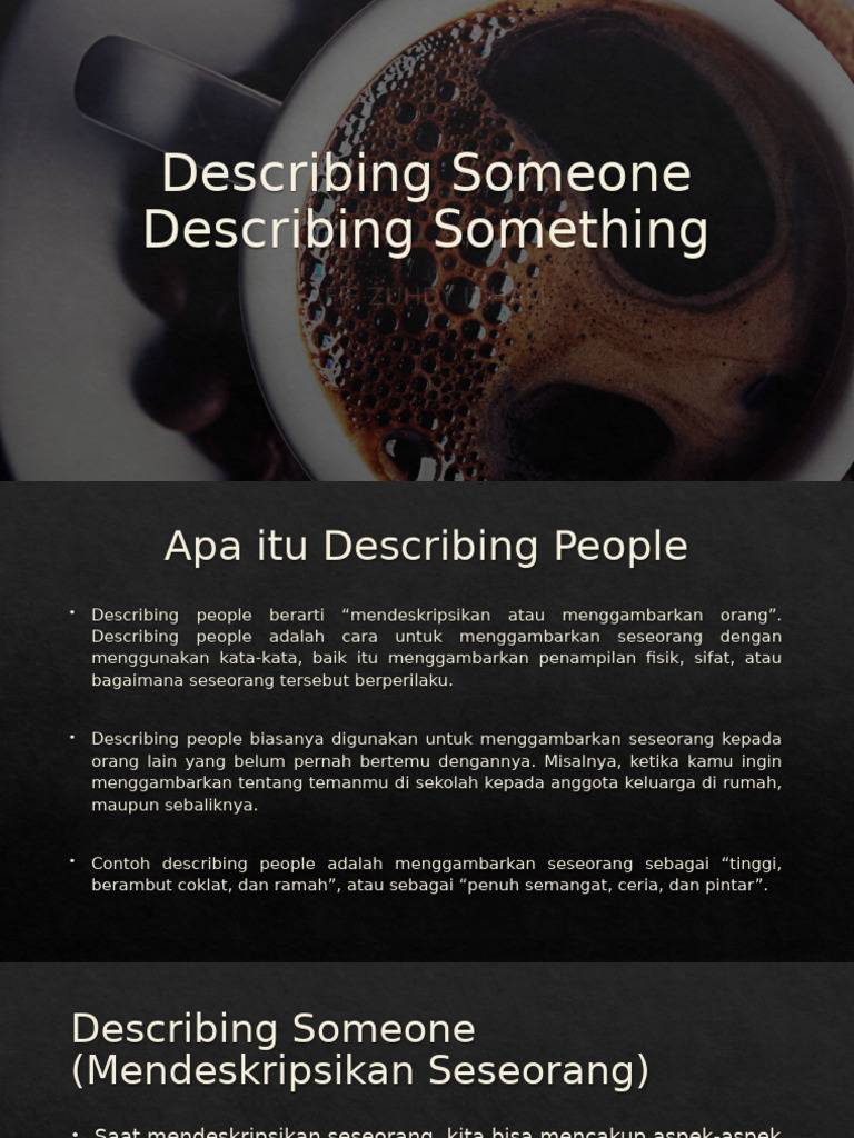 Describing Someone | PDF | Laptop | Office Equipment