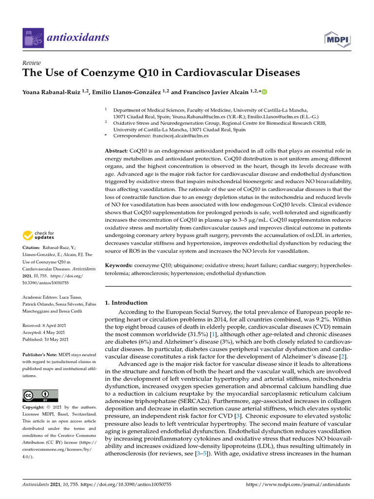 COQ10 | PDF | Cardiovascular Diseases | Heart Failure