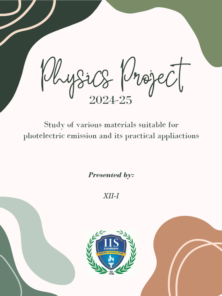 Physics Investigatory Project 1111111 | PDF | Photoelectric Effect | Light