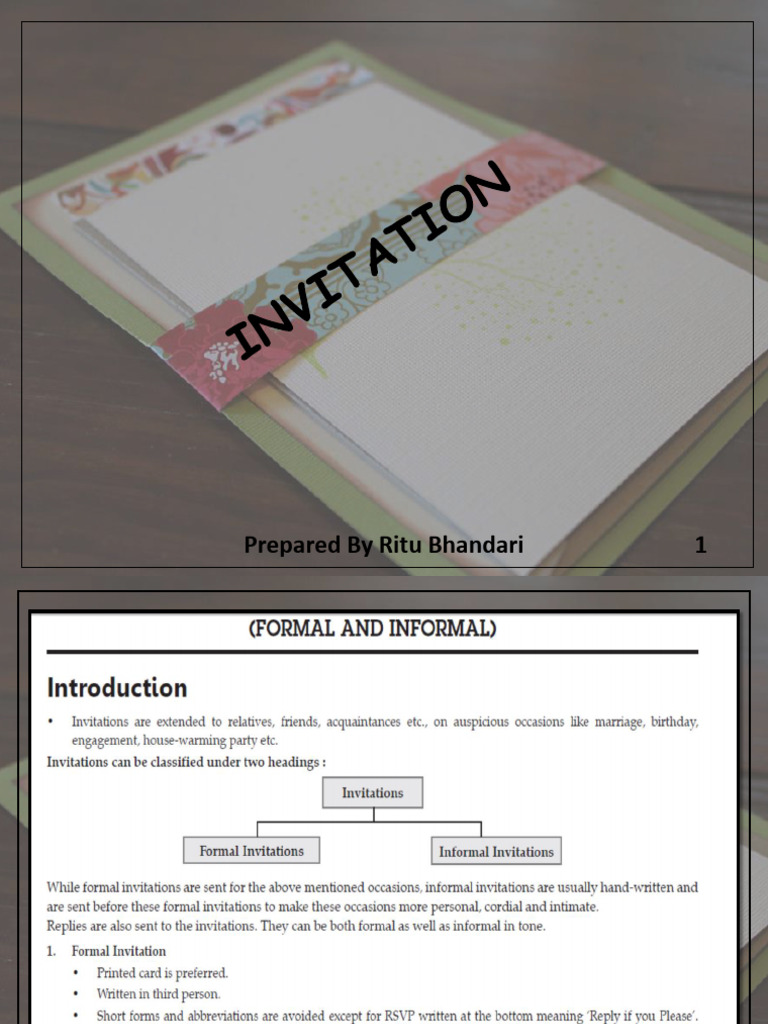 Invitations | PDF