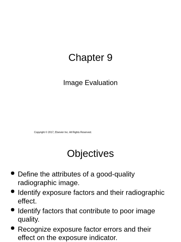 Chapter 9 Image Evaluation | PDF | Radiography | Contrast (Vision)