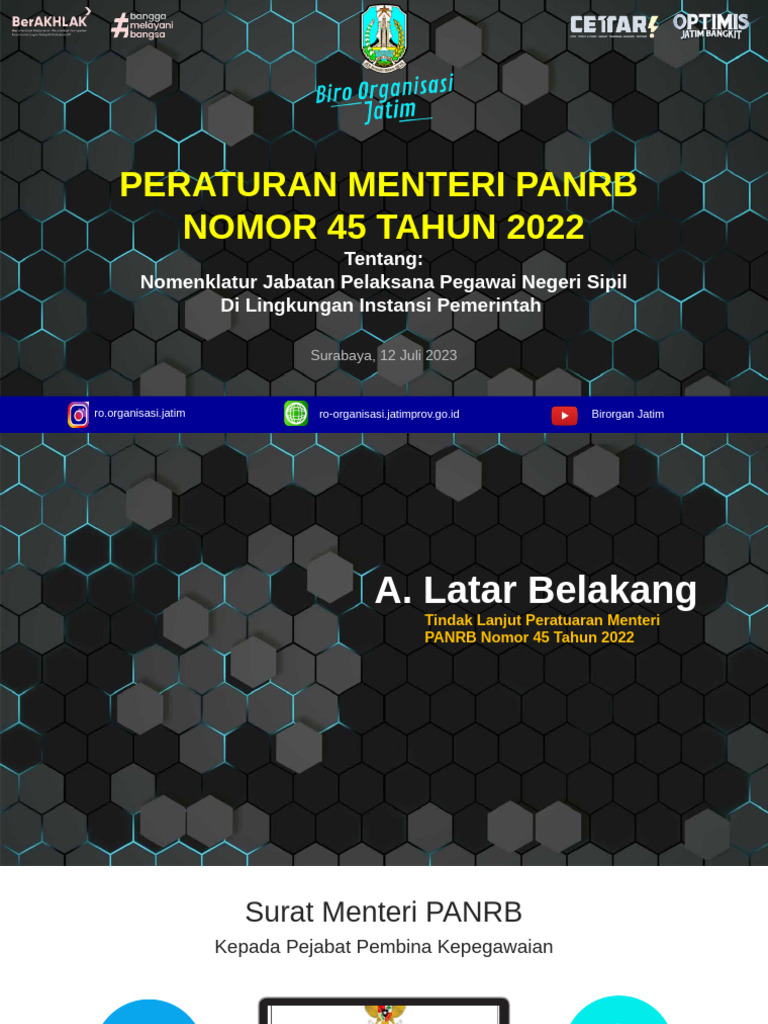 Paparan Permenpan 45 2022 Dinkes | PDF