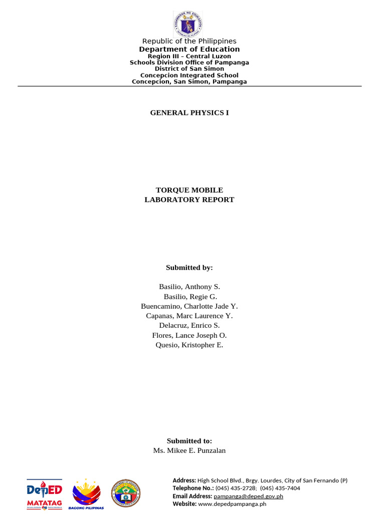 TORQUE MOBILE - WRITTEN REPORT TELMPLATE | PDF