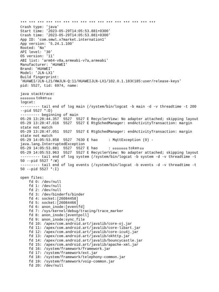 Catchlogs - 2023-05-29 at 14-05-53 - 5.24.1.100 (1204) - .Java | PDF ...