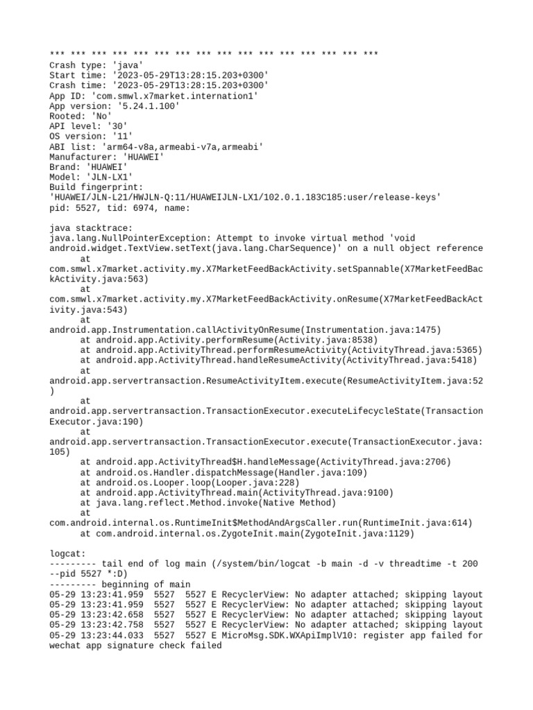 Catchlogs - 2023-05-29 at 13-28-15 - 5.24.1.100 (1204) - .Java | PDF ...