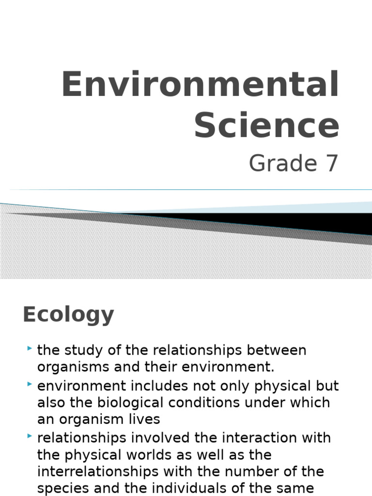Environmental Science | PDF | Natural Environment | Ecology
