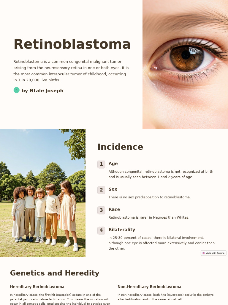 Retinoblastoma | PDF | Human Diseases And Disorders | Causes Of Death
