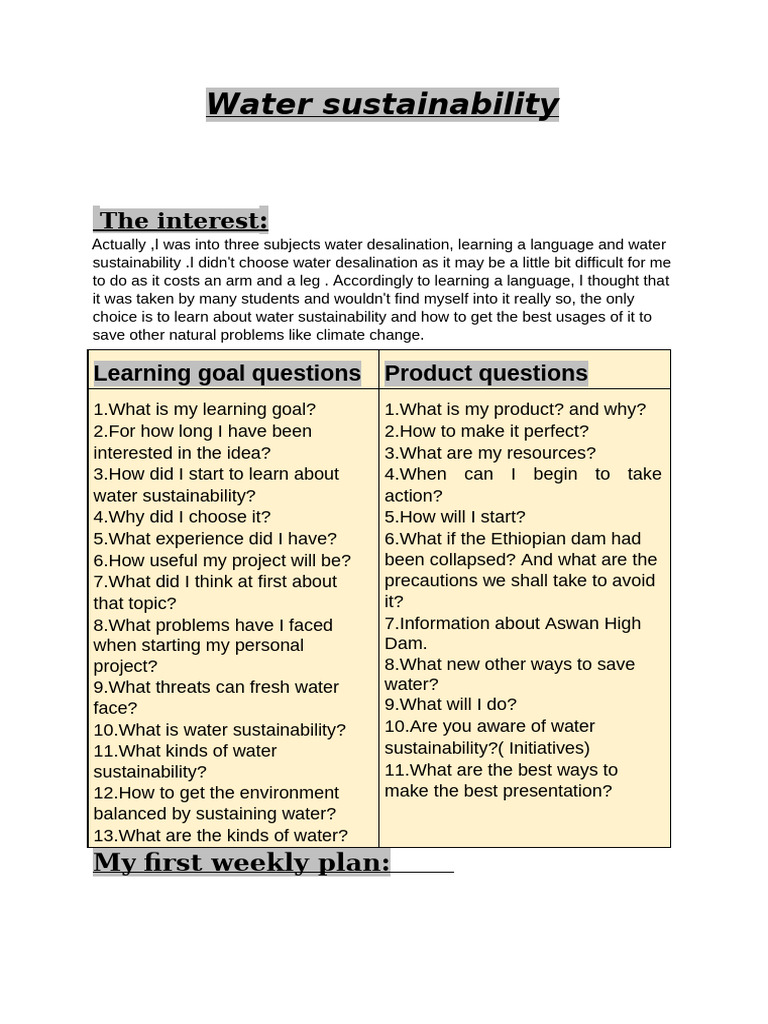 Exploring Water Sustainability Solutions | PDF | Water | Irrigation