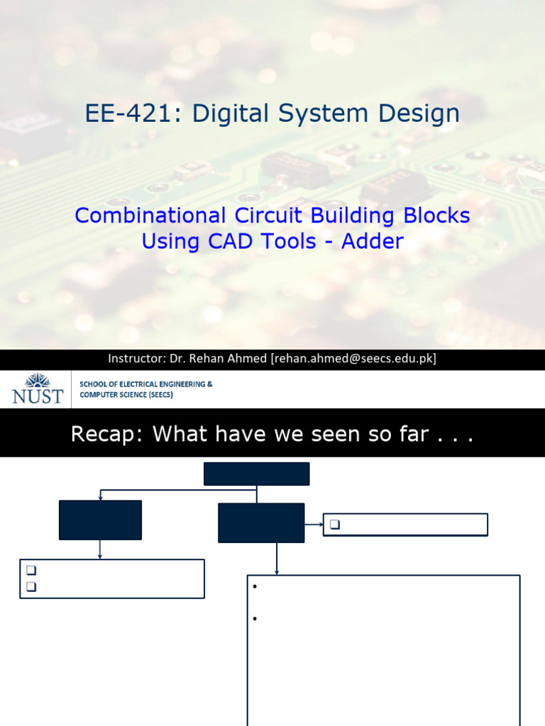 L06 - Verilog - Combinational-Cct Building Blocks - Adder | PDF | Software Engineering | Digital ...