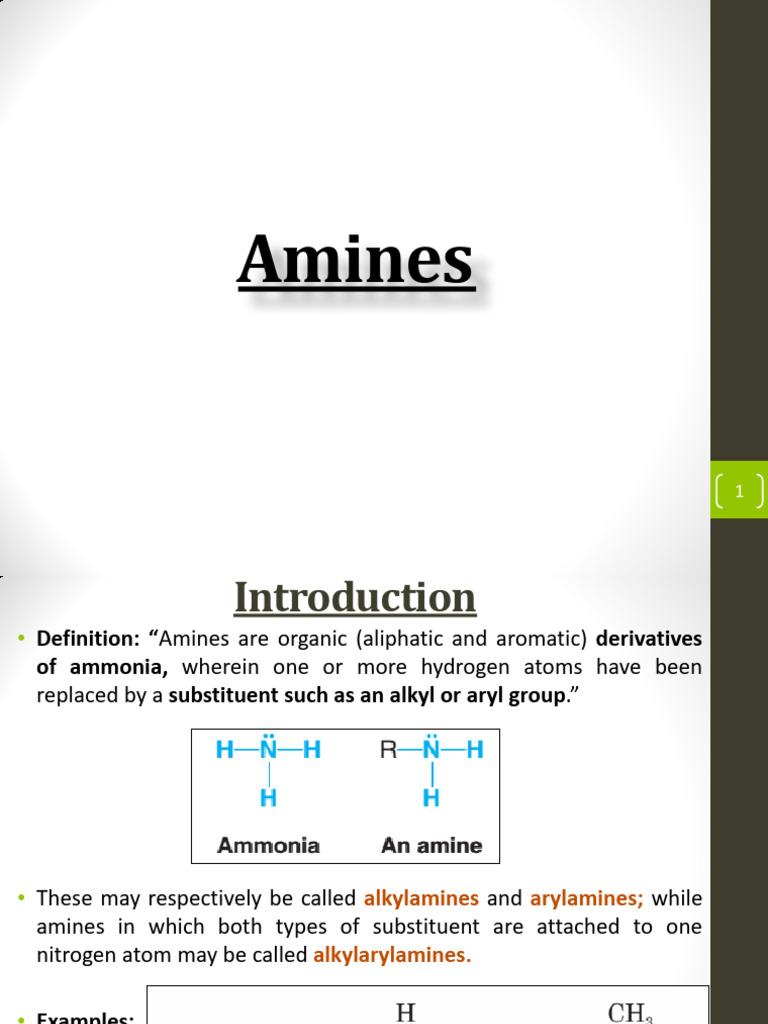Amines | PDF | Amine | Ammonium
