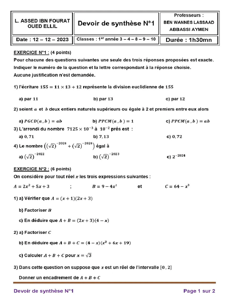 Synthèse 1-Abassi-2023 | PDF