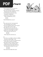 The Owl and The Pussy-Cat Poem | PDF | Cats | Poems