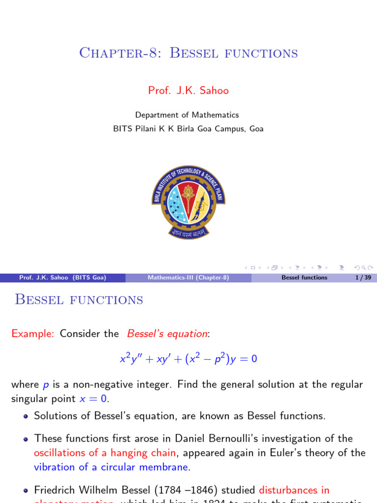 Bessel Functions - Removed | PDF | Equations | Mathematics