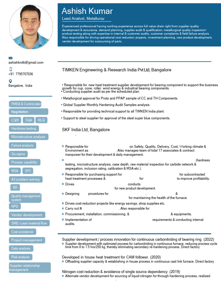 Ashish Kumar | PDF | Heat Treating | Business