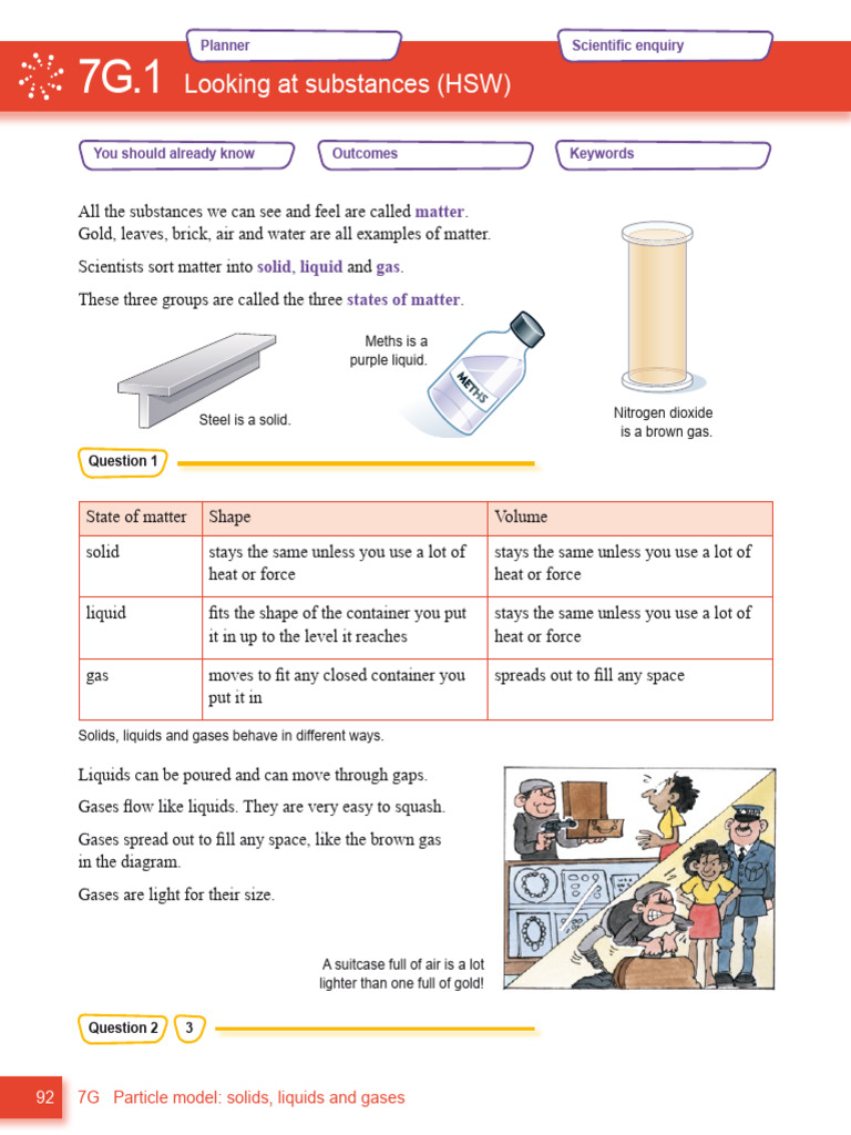 Particle Model of Matter Explained | PDF | Gases | Liquids