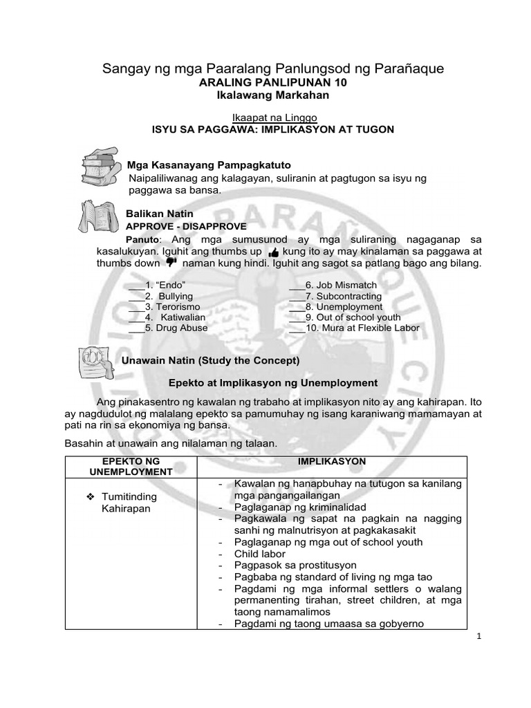 AP Grade10 Quarter2 Module Week4 | PDF