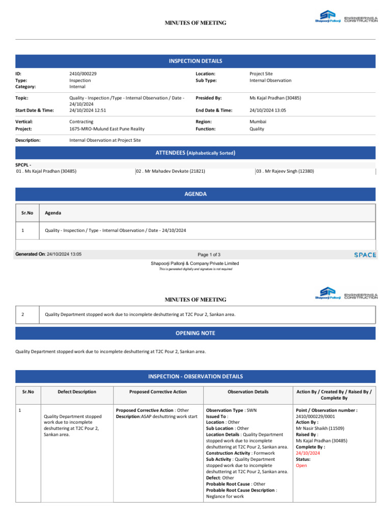 ActionPoint in Sequence - 2410-000229 | PDF