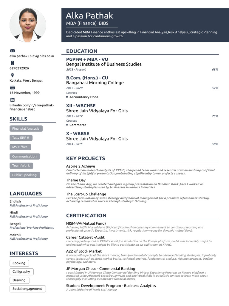 Alka Pathak Resume | PDF | Business | Economies