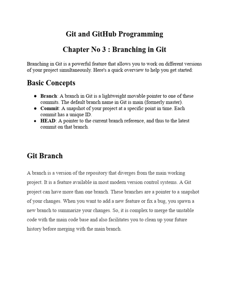 Git Branching: Essential Guide | PDF | Version Control | Software Engineering
