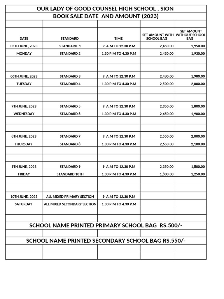 Olgc Sale Date 2023 Final | PDF