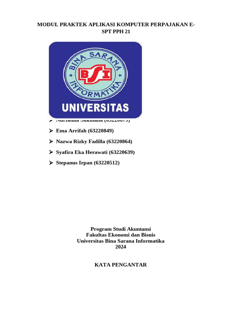 Modul Praktek Aplikasi Perpajakan - Semester 4 | PDF