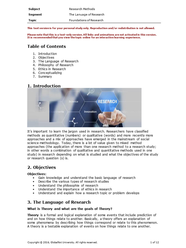 Foundations of Research | PDF | Hypothesis | Theory