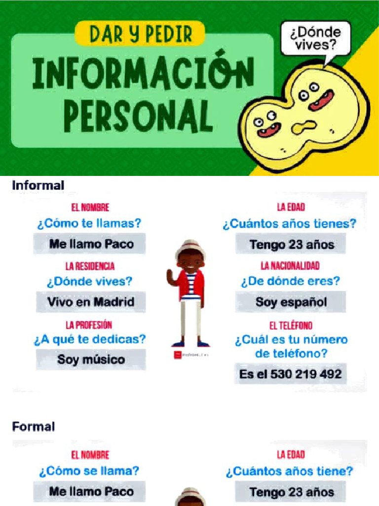 Profedeele. Dar y Pedir Información Personal. | PDF