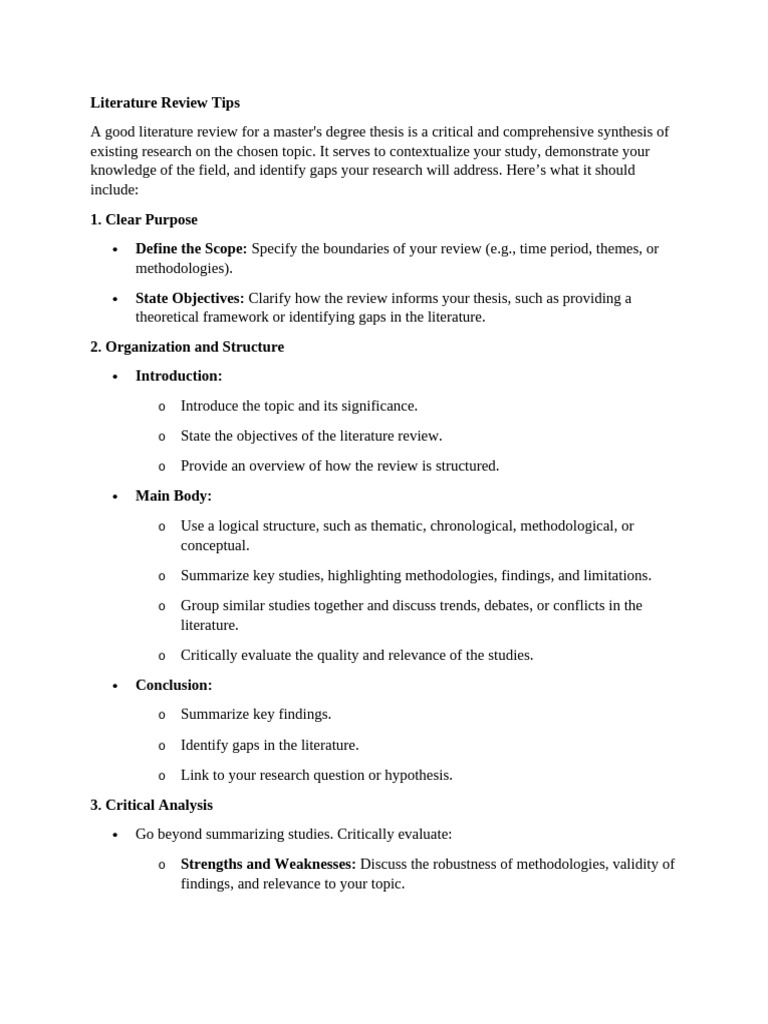 Literature Review Tips | PDF | Methodology | Theory