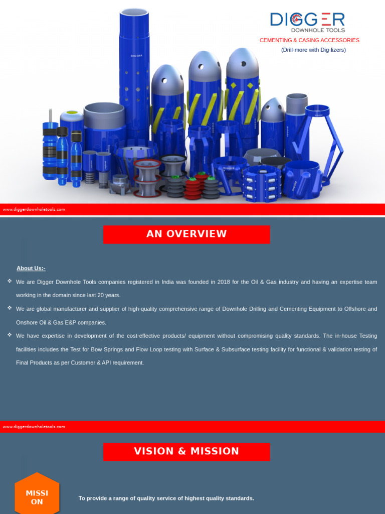 Digger Downhole Toolos - Products | PDF | Casing (Borehole) | Valve