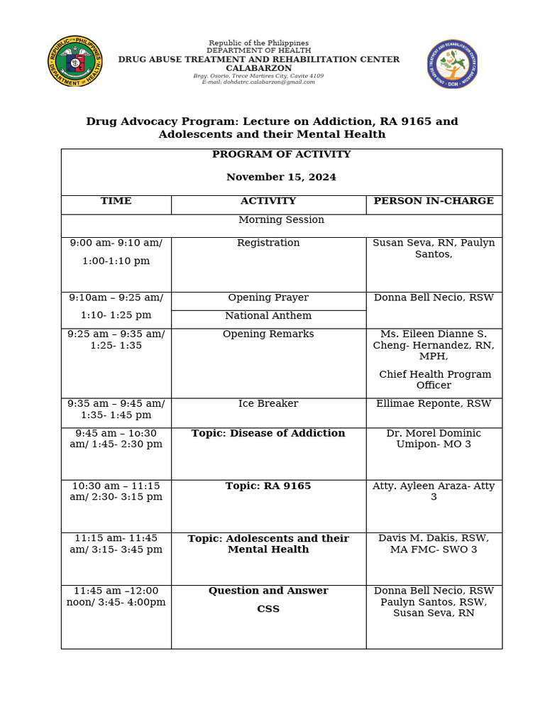 Youth & Addiction Awareness Seminar | PDF