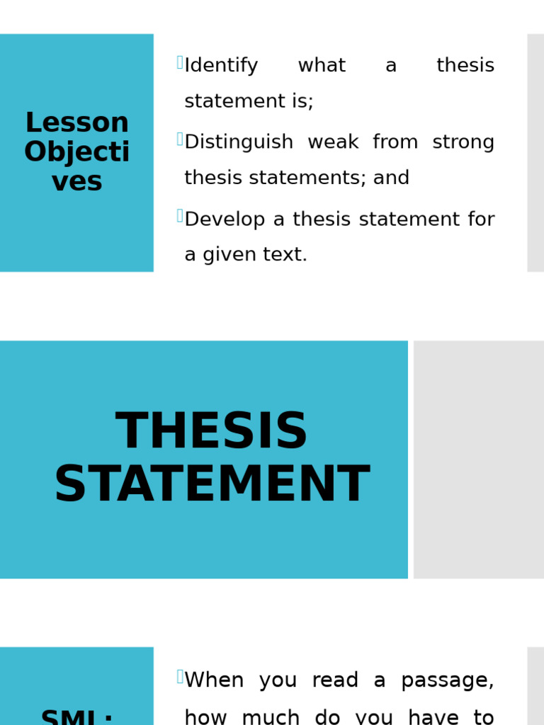 Thesis Statement and Outlining Student | PDF