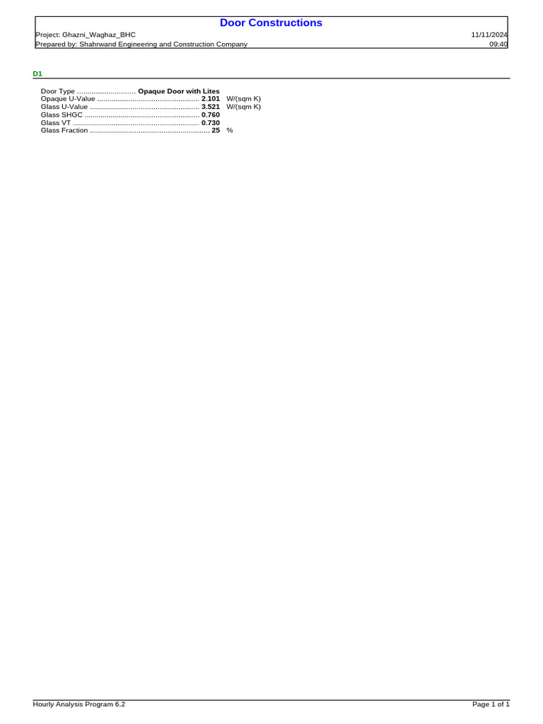 Door Inputs | PDF
