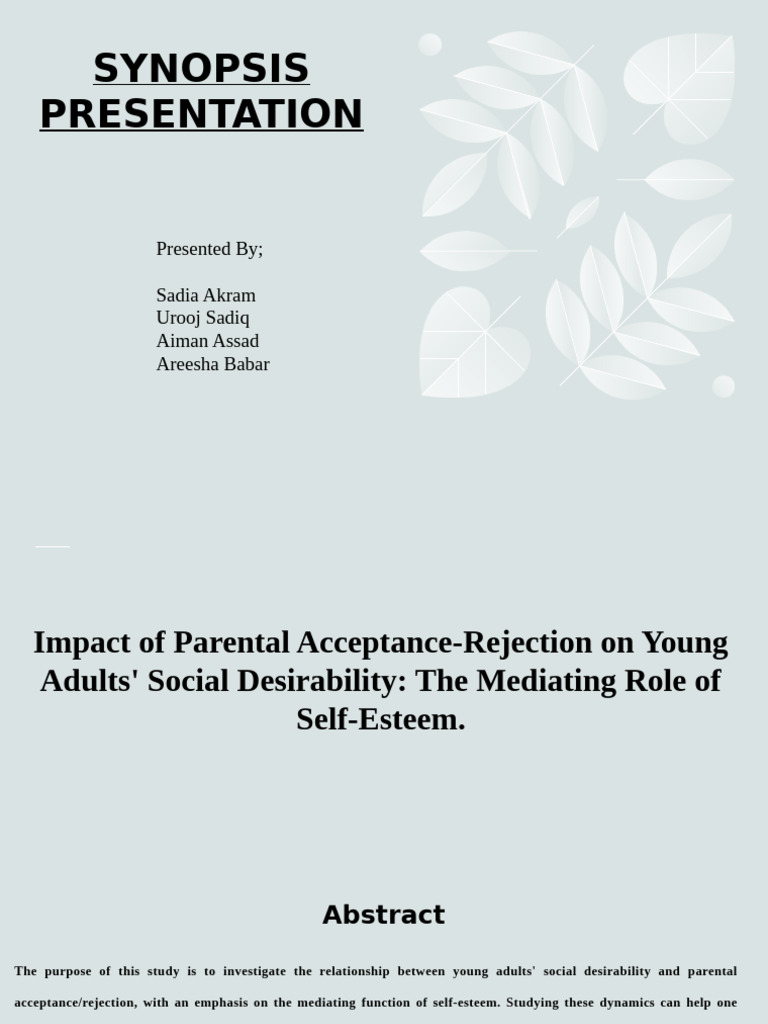 SYNOPSIS PRESENTATION Final | PDF