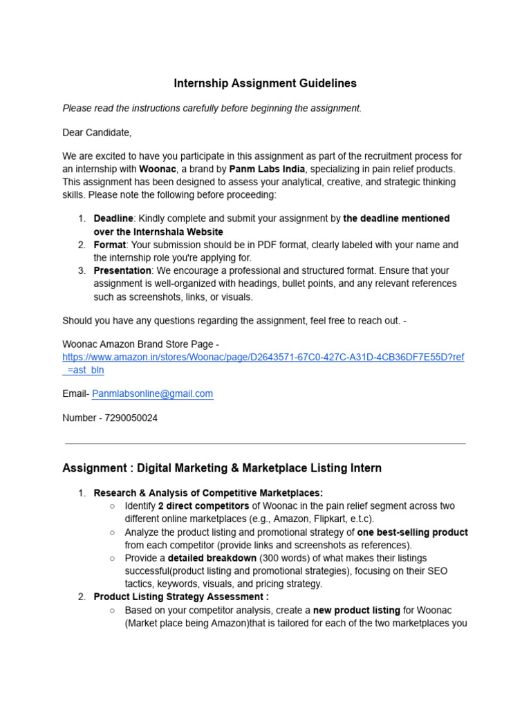 SEO & Marketing Internship Guide | PDF | Search Engine Optimization | Digital Marketing