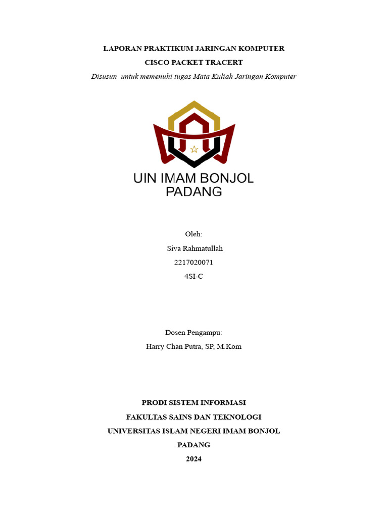 Siva Rahmatullah - 2217020071 - 4SI-C - LAPORAN CISCO PACKET TRACERT | PDF