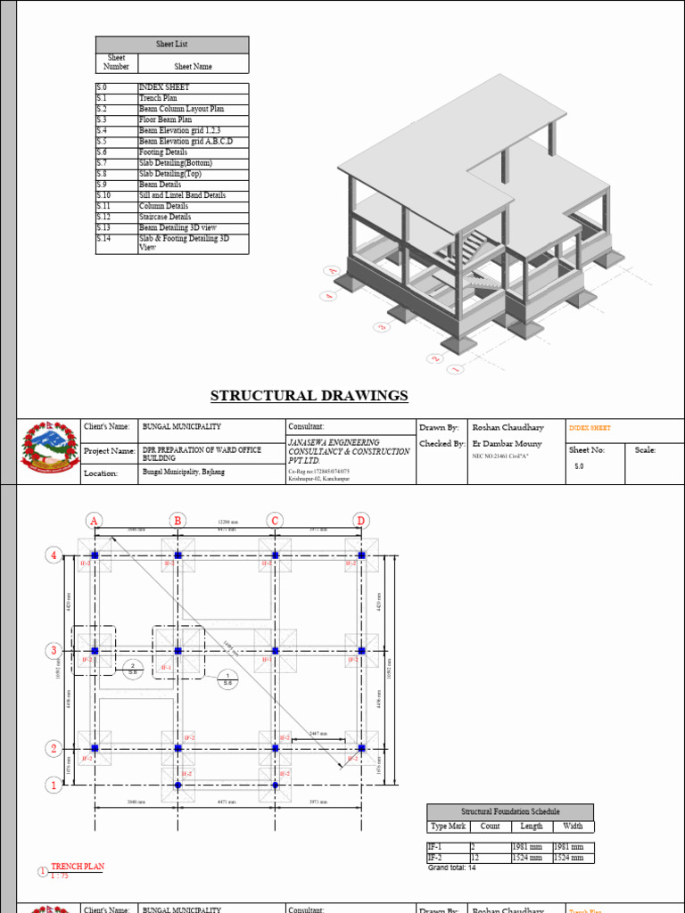 Ward Office Building Structural Plans | PDF | Architectural Elements ...