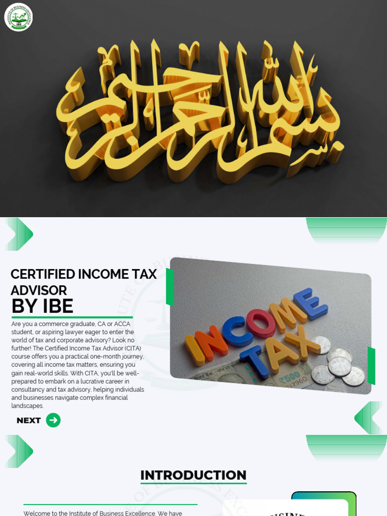 INCOME TAX Course by IBE - Compressed | PDF | Taxes | Income Tax